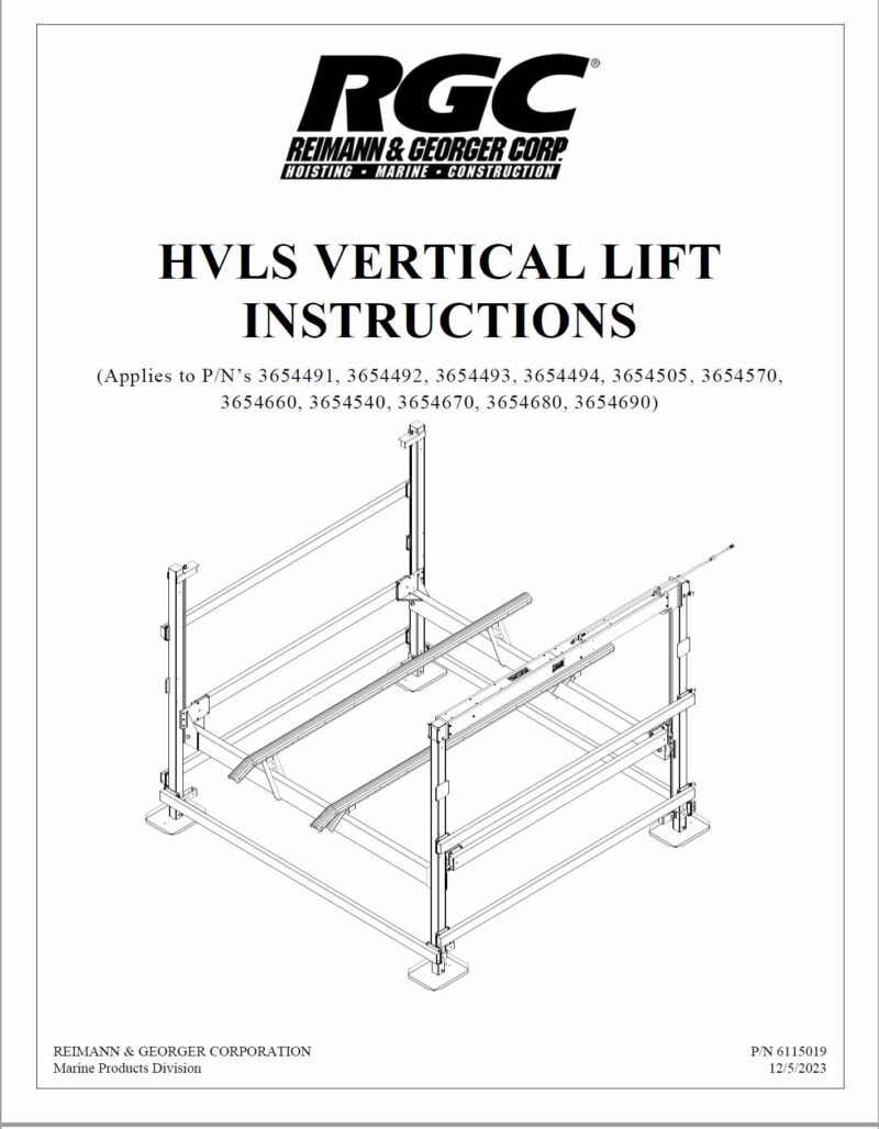 VLS VERTICAL LIFT INSTRUCTIONS - Flathead Lift & Rail