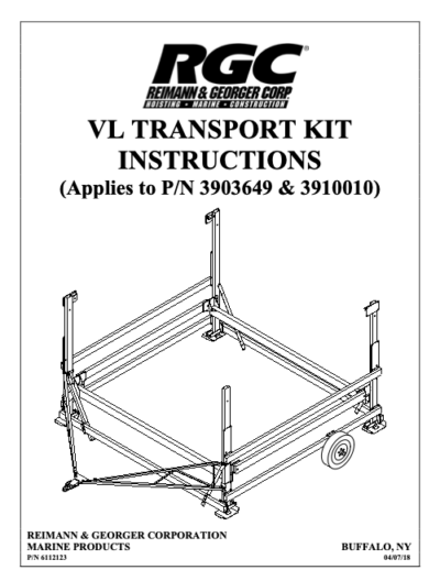 VL Transport Kit Instructions - Flathead Lift & Rail